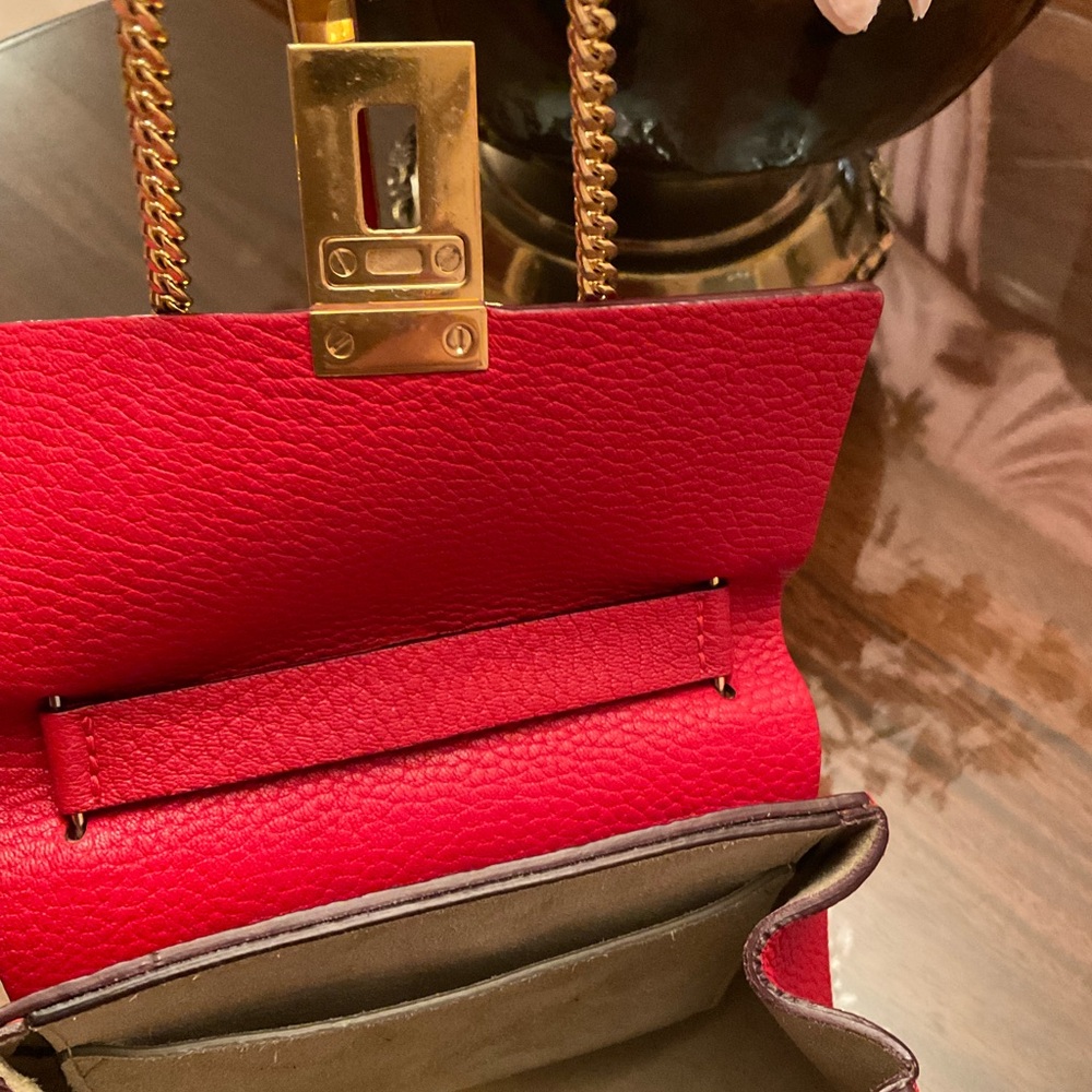 Authentic Chloe Grained Lambskin Mini Drew Crossbody - Gem